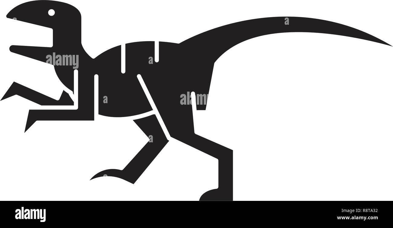 Raptor black vector concept icon. Raptor flat illustration, sign Stock ...