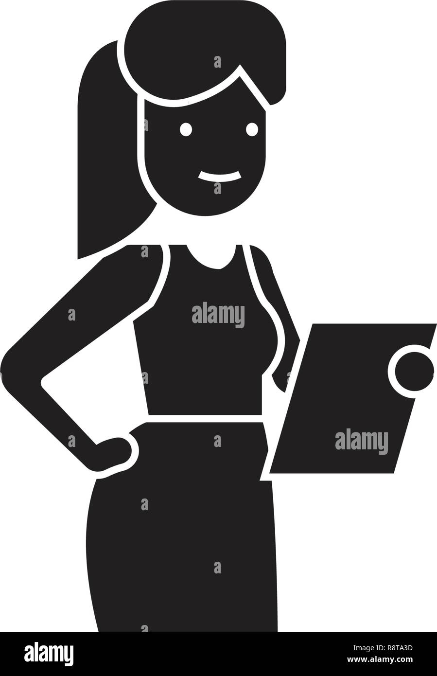 Reading notes black vector concept icon. Reading notes flat ...