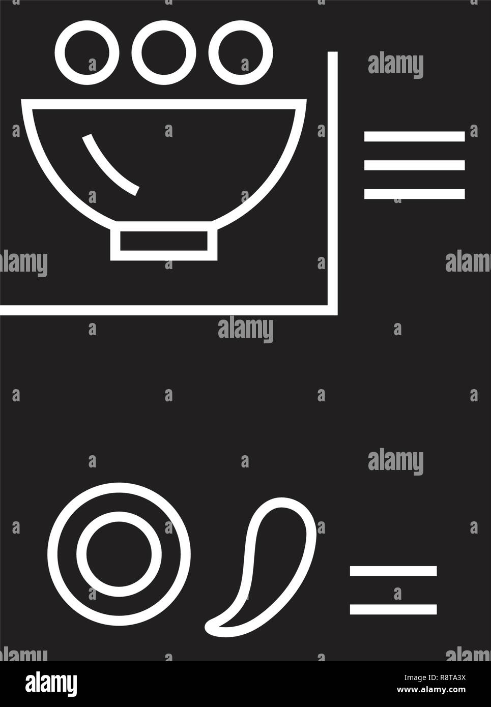 Recipe card black vector concept icon. Recipe card flat illustration ...