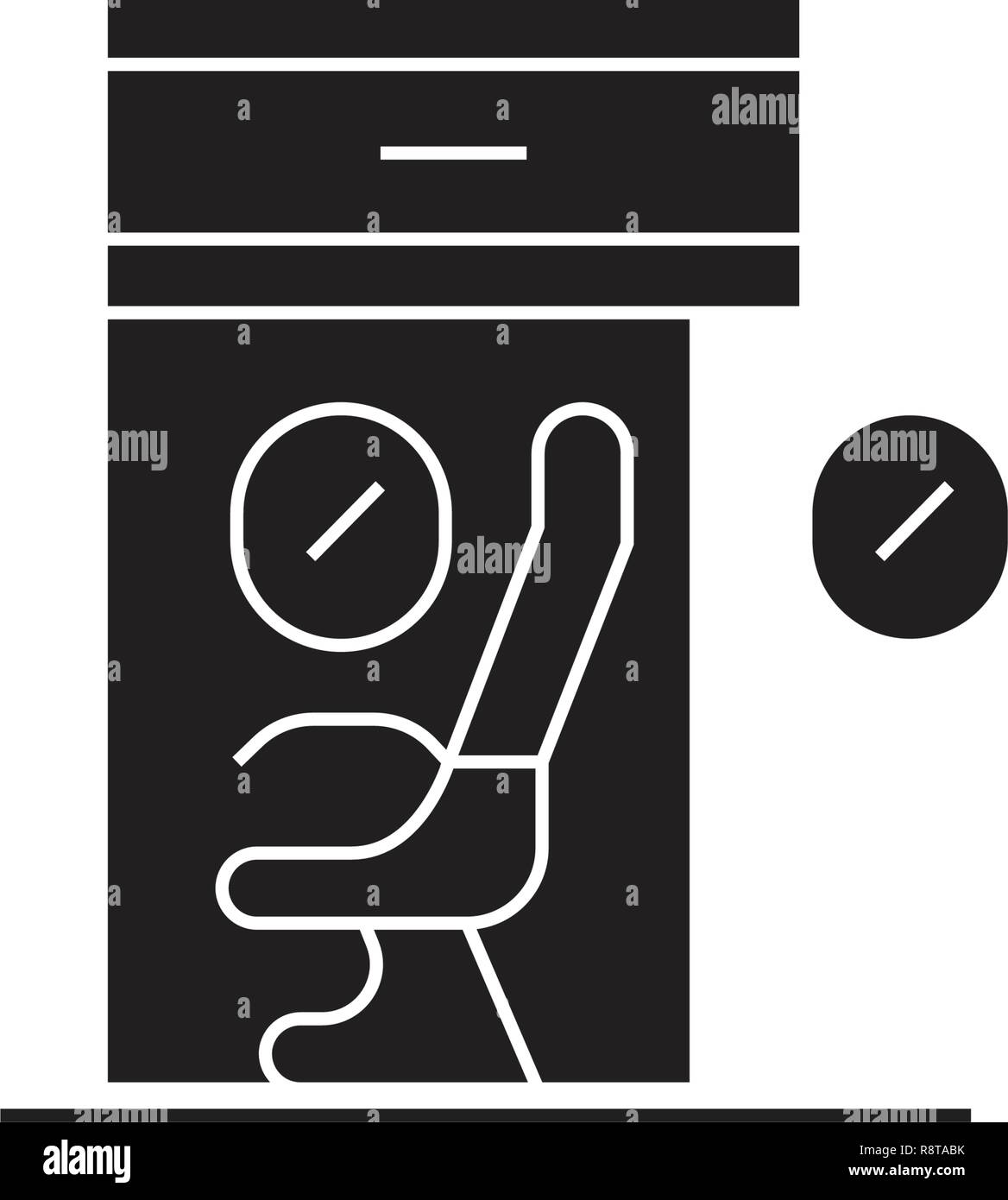 Scientific workplace black vector concept icon. Scientific workplace ...