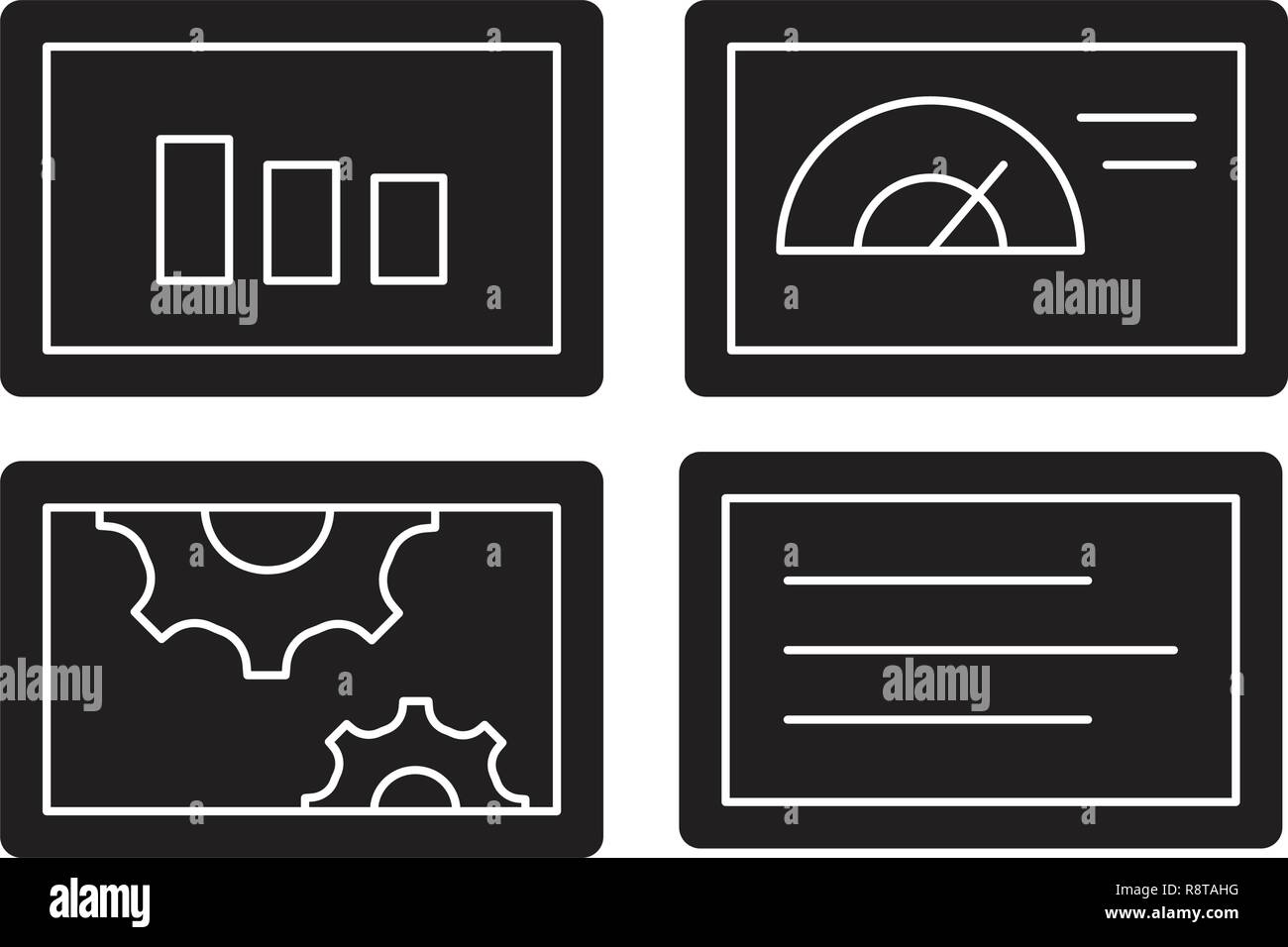 Slide presentation black vector concept icon. Slide presentation flat ...