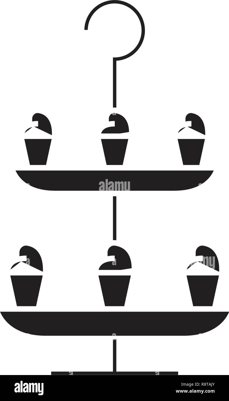 Snacks plate black vector concept icon. Snacks plate flat illustration ...