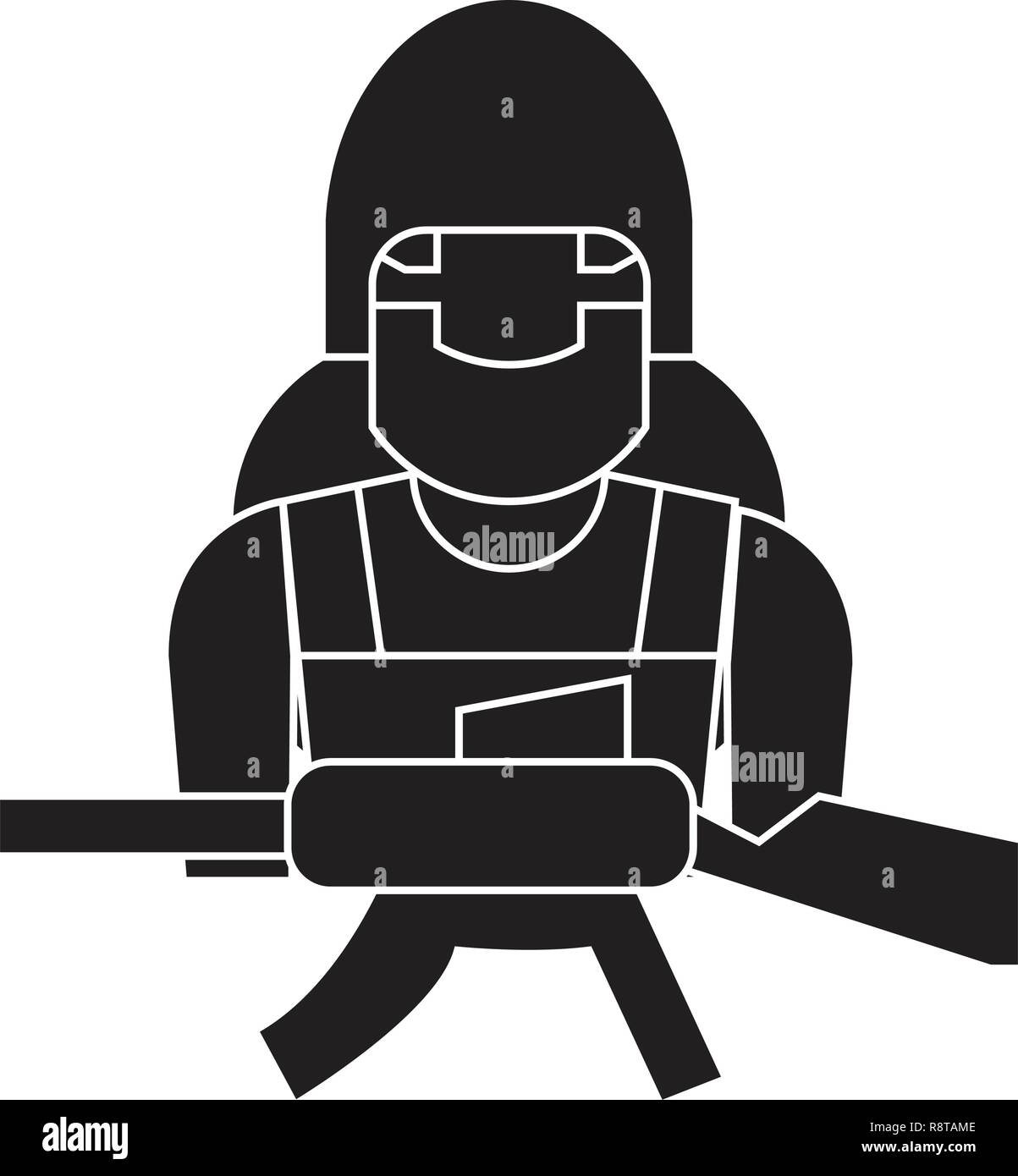 Soldier equipment black vector concept icon. Soldier equipment flat ...