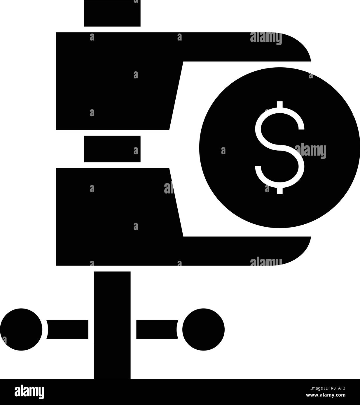 Tax reduction black vector concept icon. Tax reduction flat ...