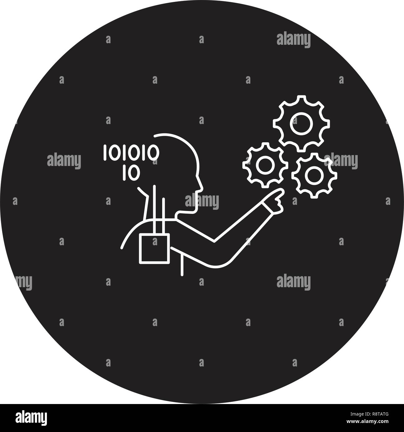 Technical process understanding black vector concept icon. Technical ...