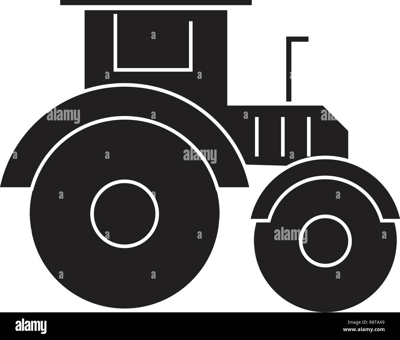 Tractor black vector concept icon. Tractor flat illustration, sign Stock Vector Image & Art - Alamy