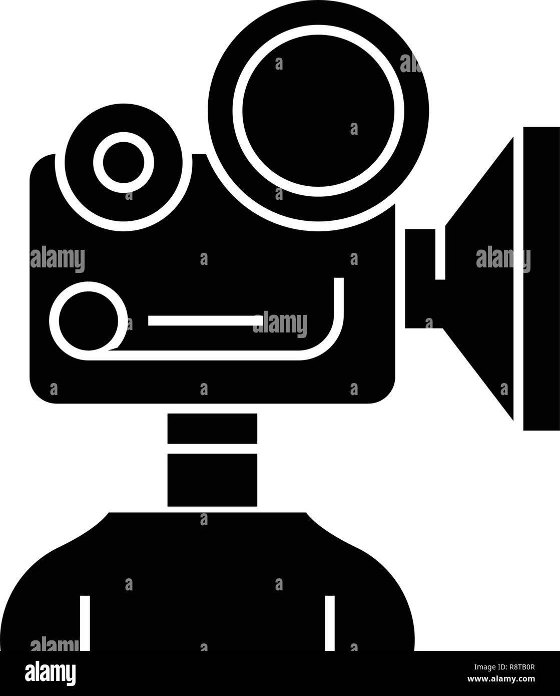Video camera production black vector concept icon. Video camera ...