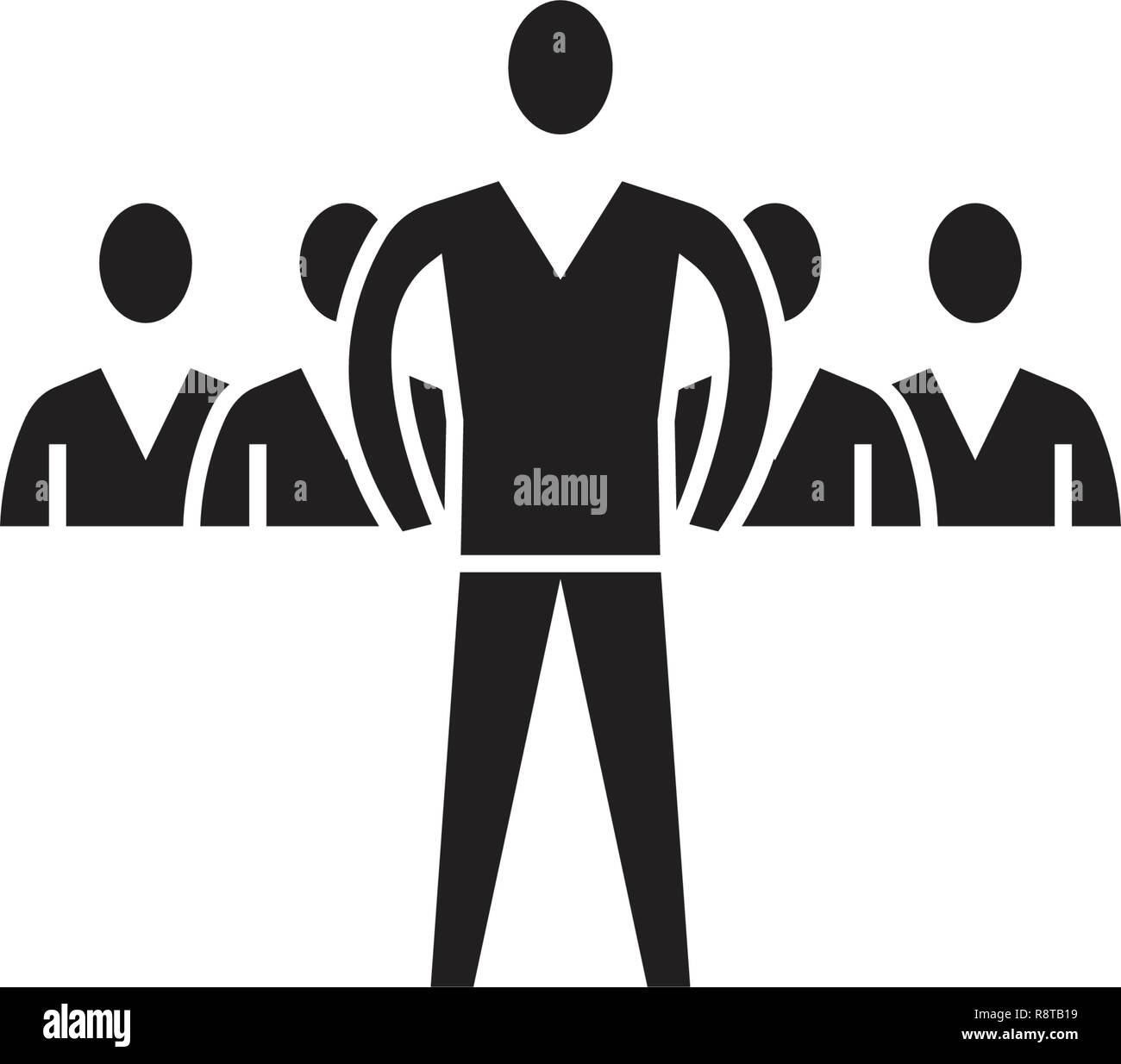 Visionary black vector concept icon. Visionary flat illustration, sign ...