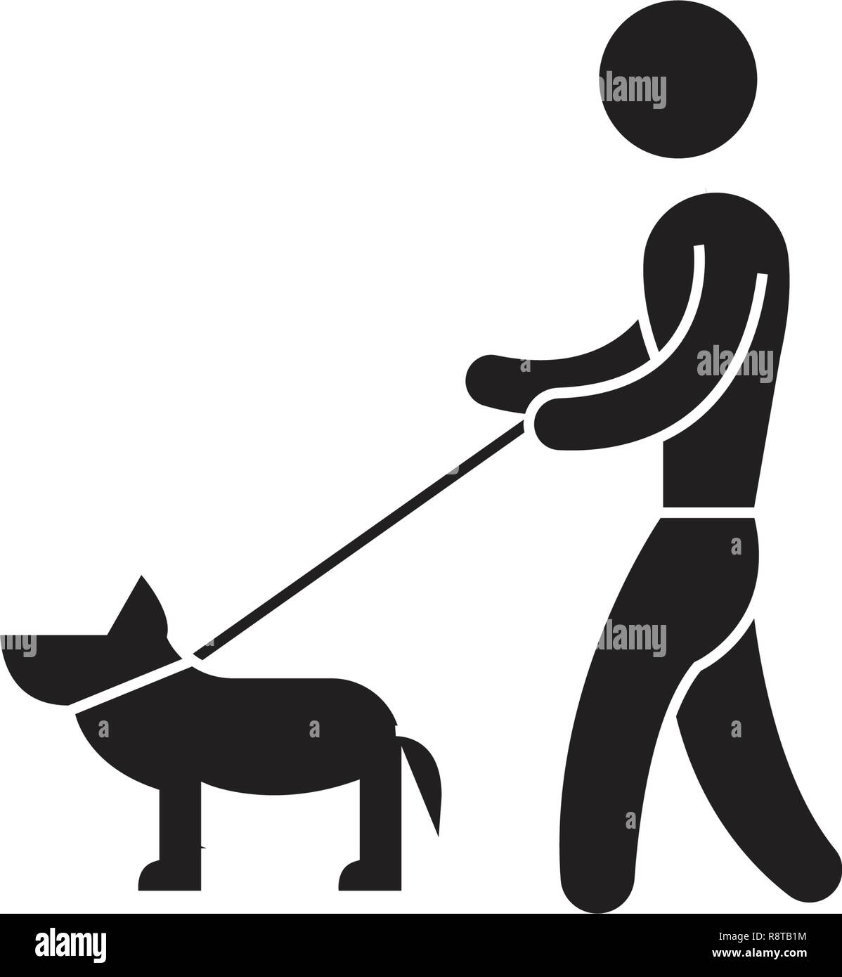 Woman dog walking social Stock Vector Images - Alamy