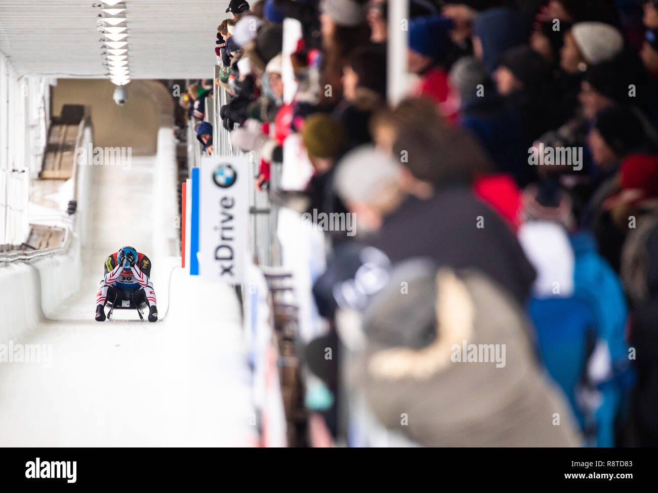 David Gleirscher of Austria during World Cup Luge event at Mt. Van ...