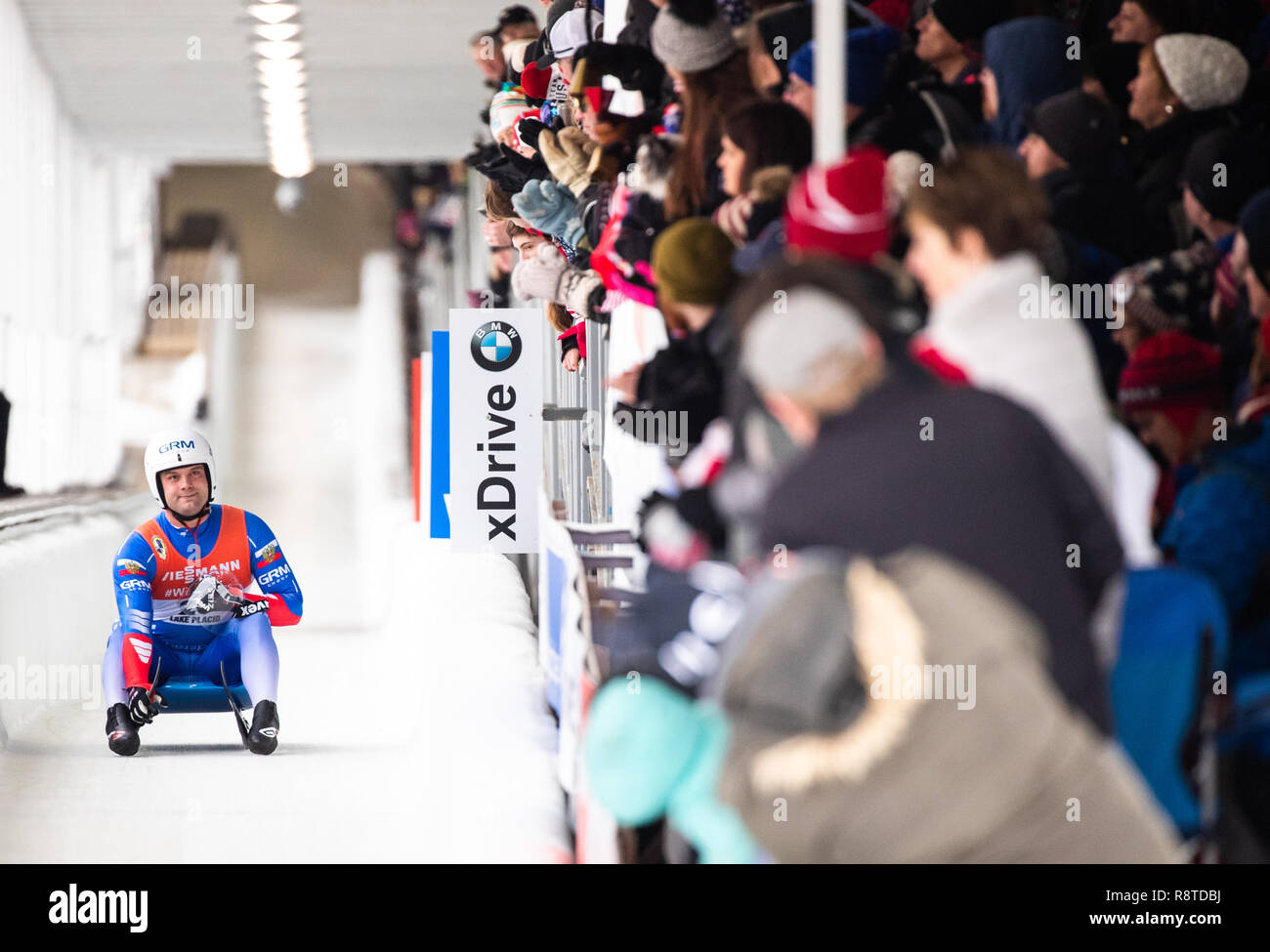 Semen Pavlichenko of Russia during World Cup Luge event at Mt. Van ...