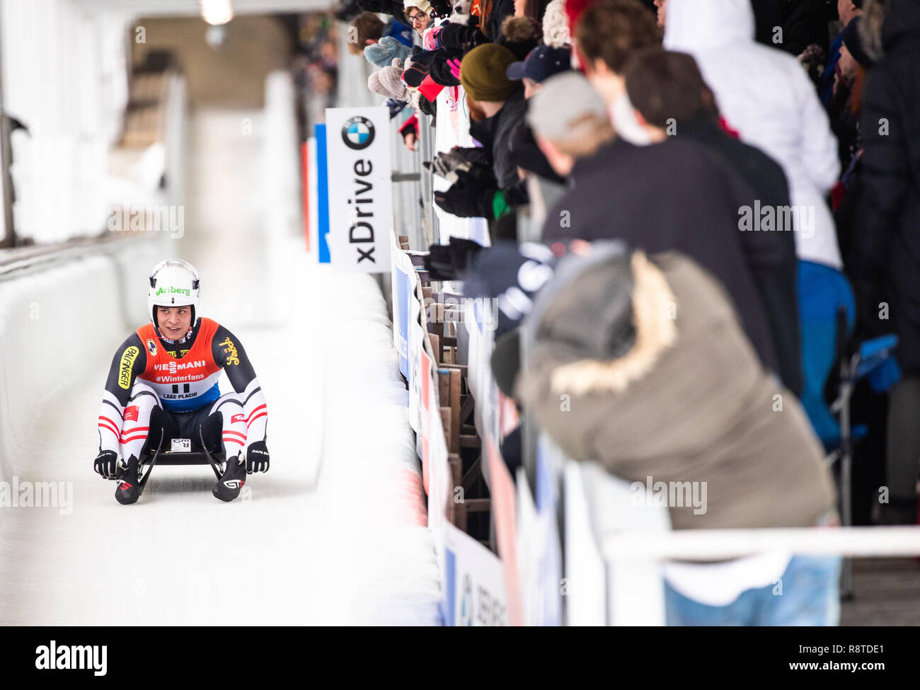 Jonas Mueller of Austria during World Cup Luge event at Mt. Van ...