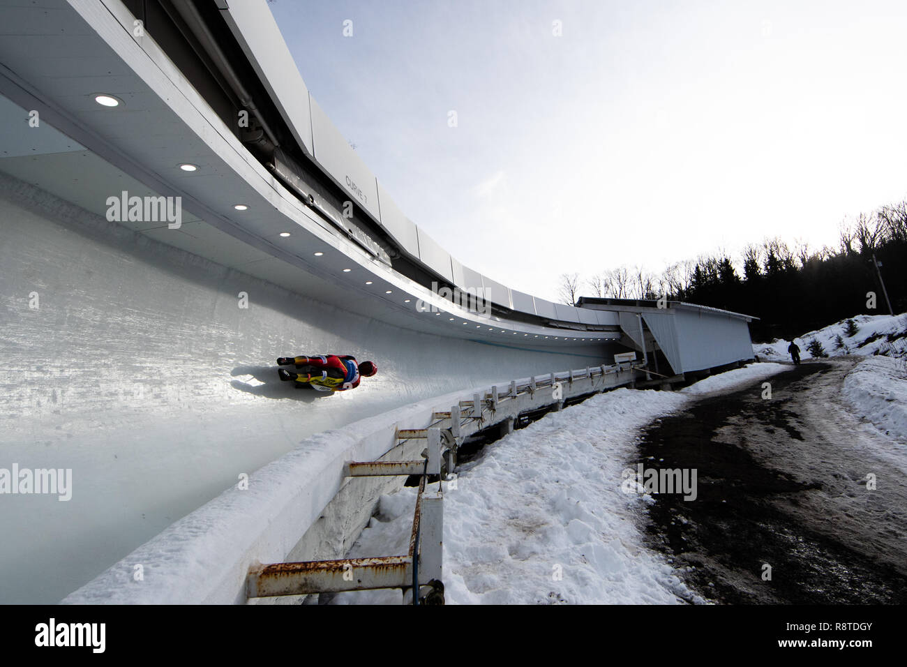 Robin Johannes Geueke and David Gamm of Germany during World Cup Luge ...