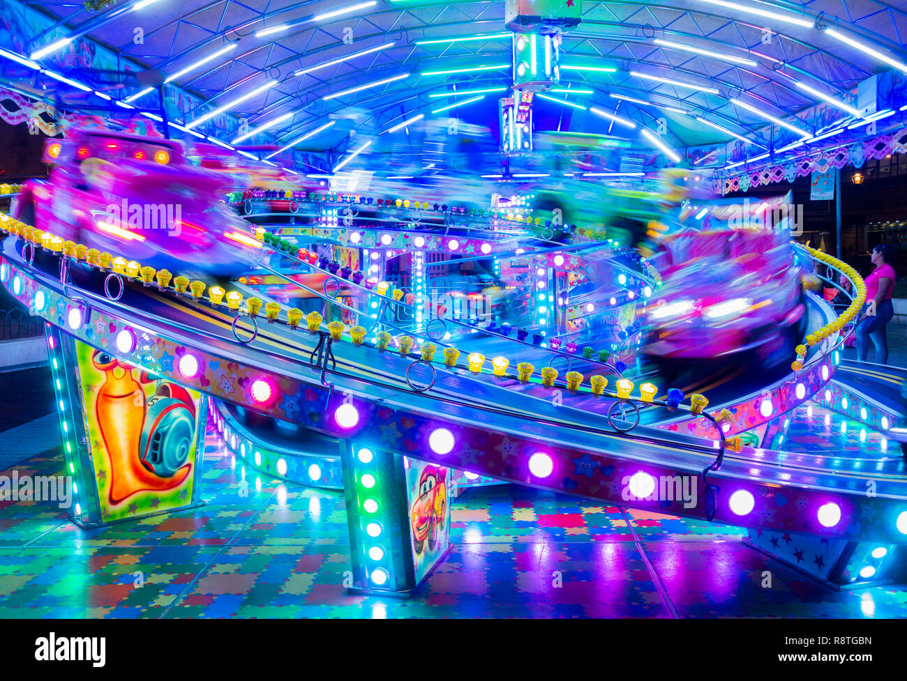Fairground ride night hi-res stock photography and images - Alamy