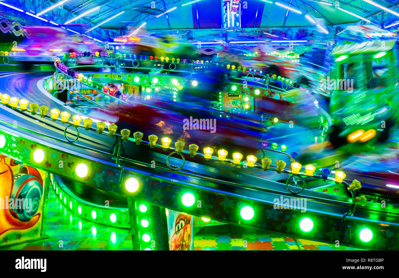 Fairground ride night hi-res stock photography and images - Alamy