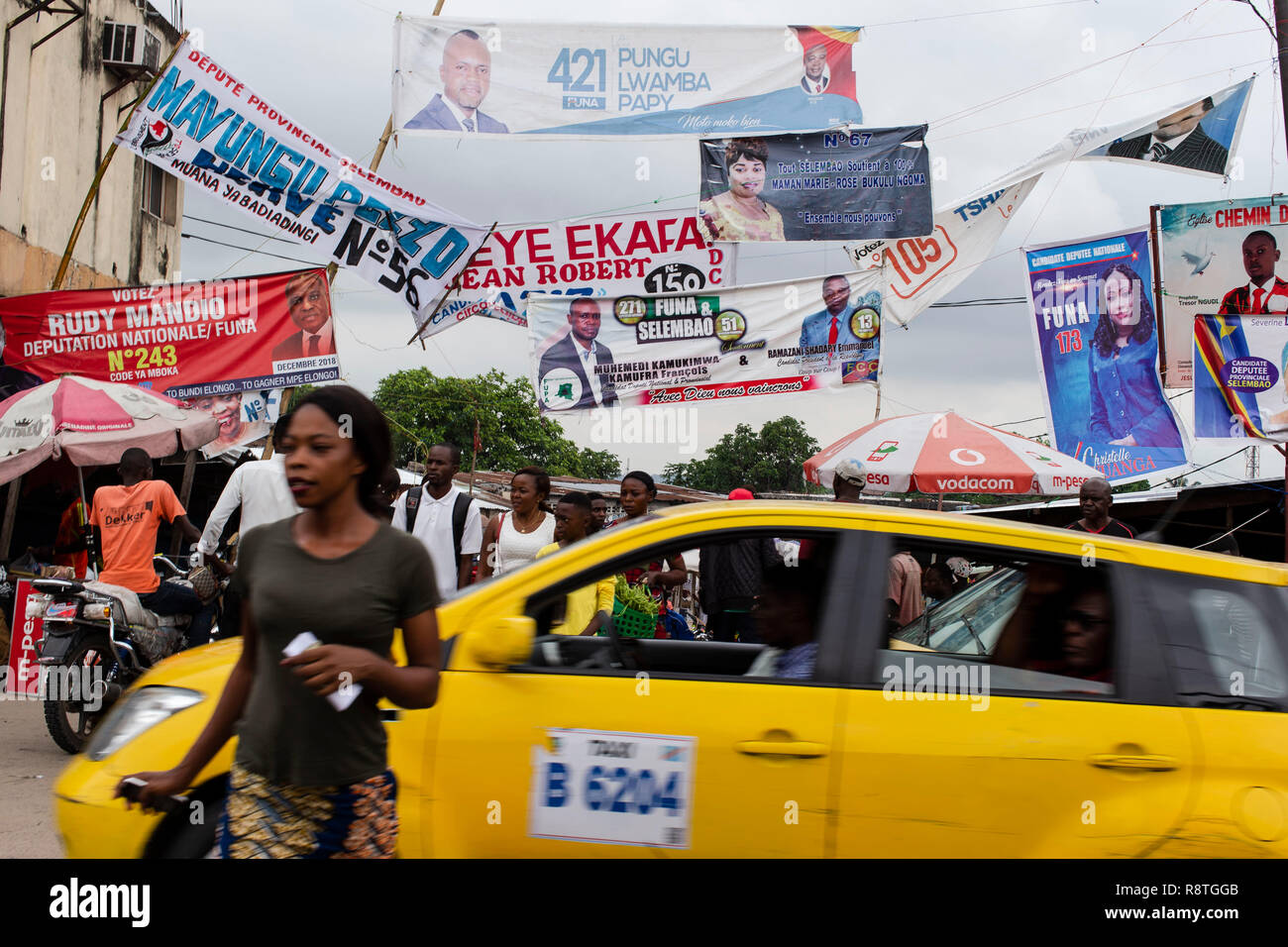 Kinshasa, DR Congo. 17th Dec, 2018. Election posters showing ...