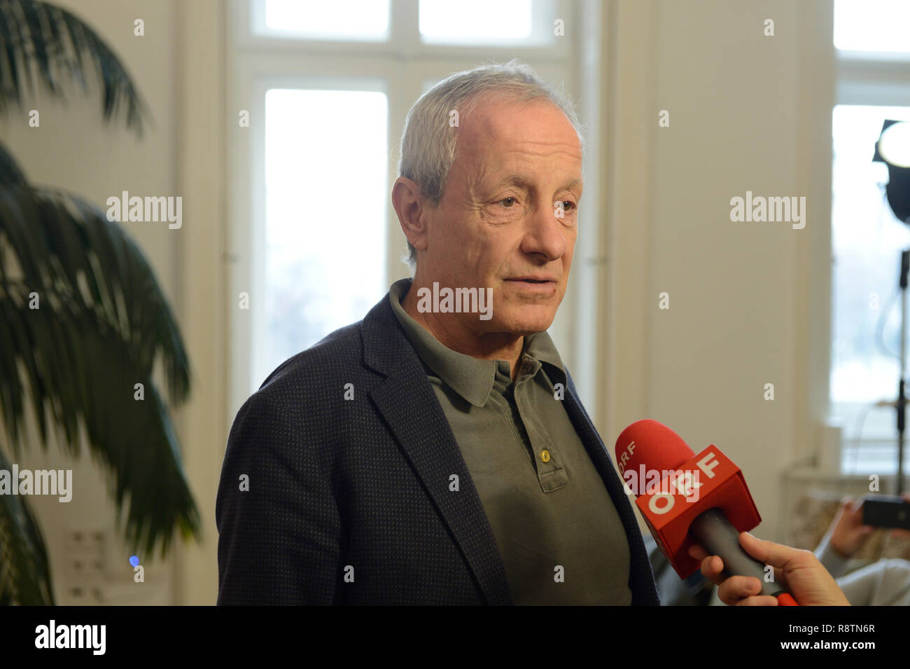 Vienna, Austria. 18 December 2018. Press conference with Peter Pilz ...