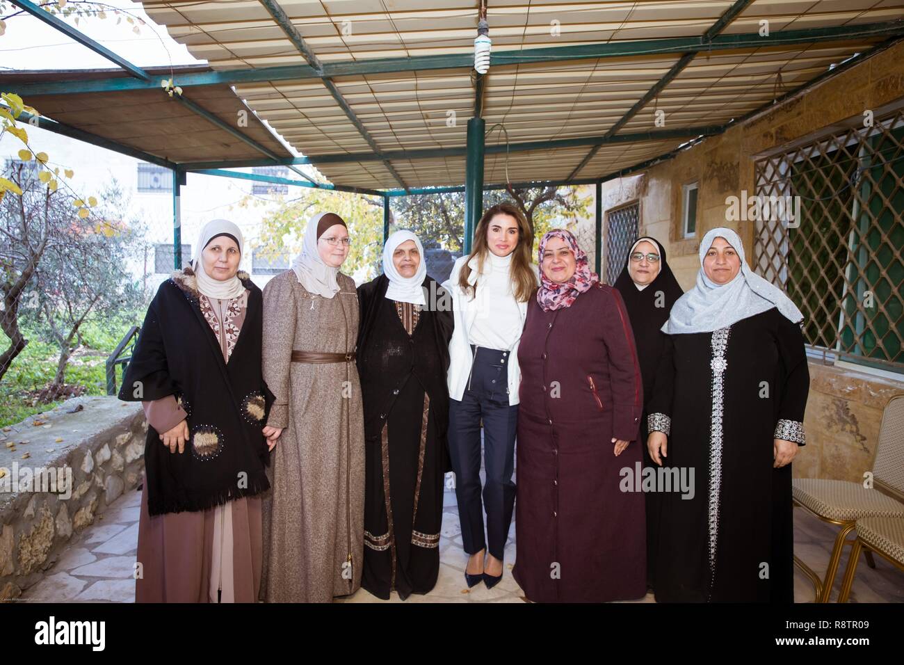 Al Balqa, Jordan. 17th Dec, 2018. Queen Rania during a visit to Wadi Al ...