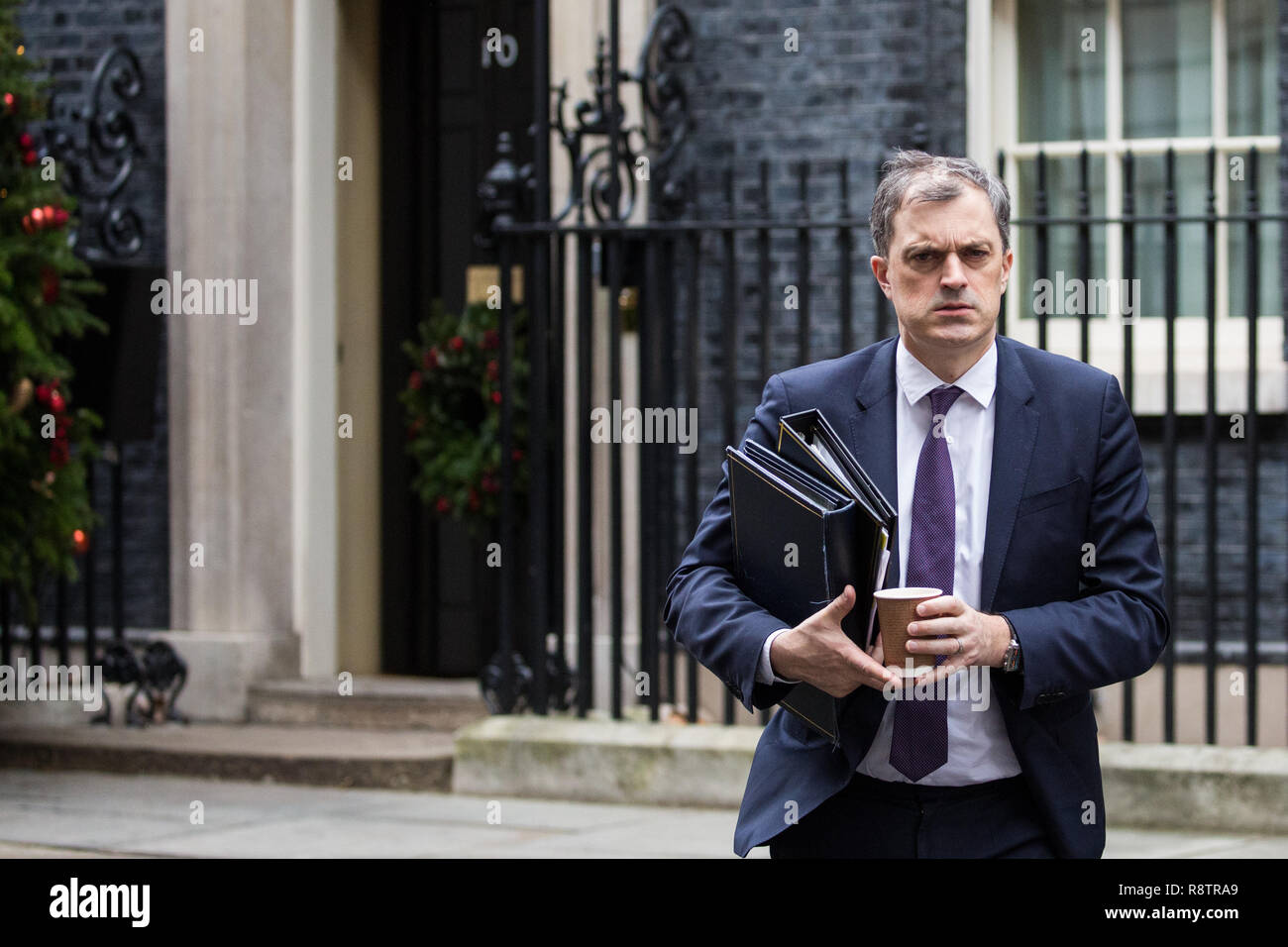 Chief whip julian smith leaves 10 downing street hi-res stock ...