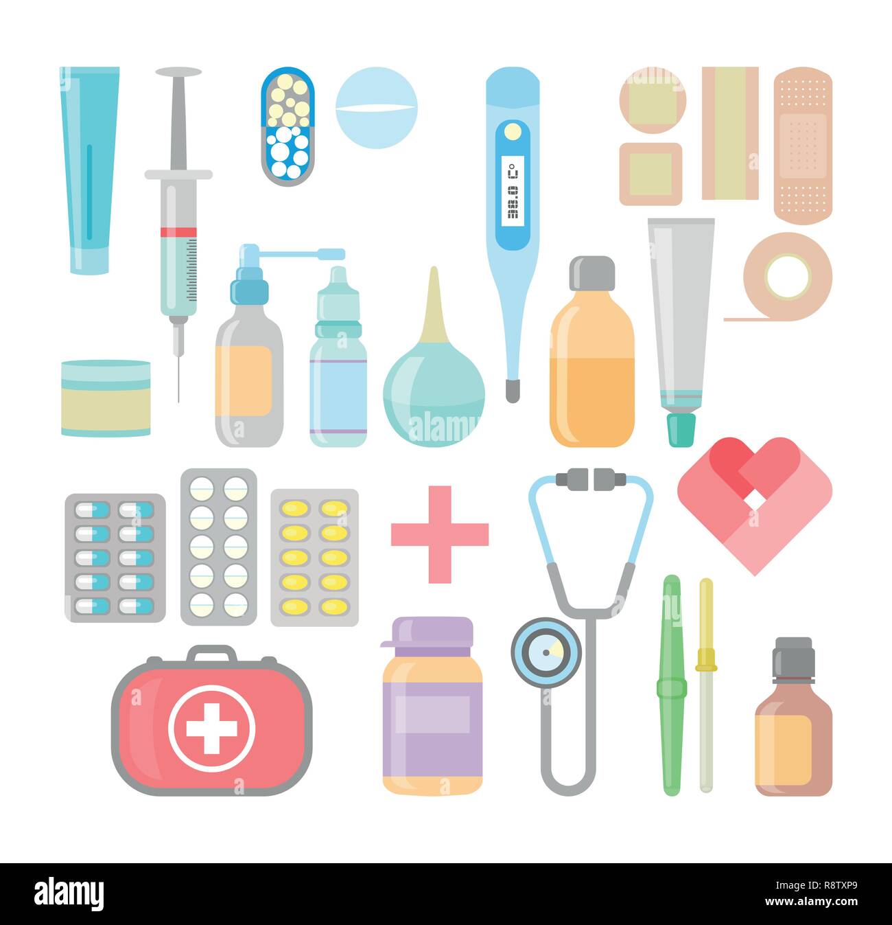Medicine bottle set Stock Vector Images - Alamy