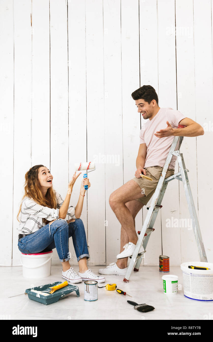 Using ladder hi-res stock photography and images - Alamy
