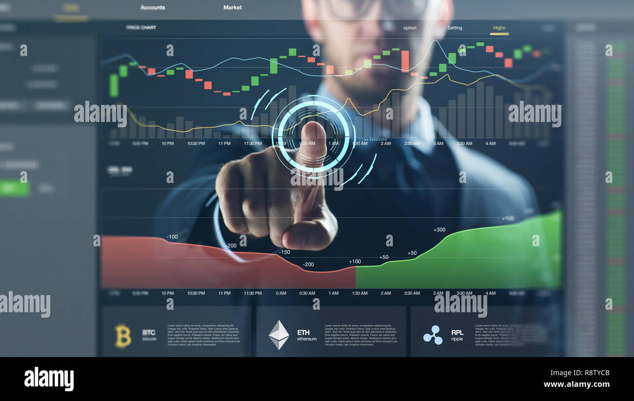 Cryptocurrency screen hi-res stock photography and images - Alamy