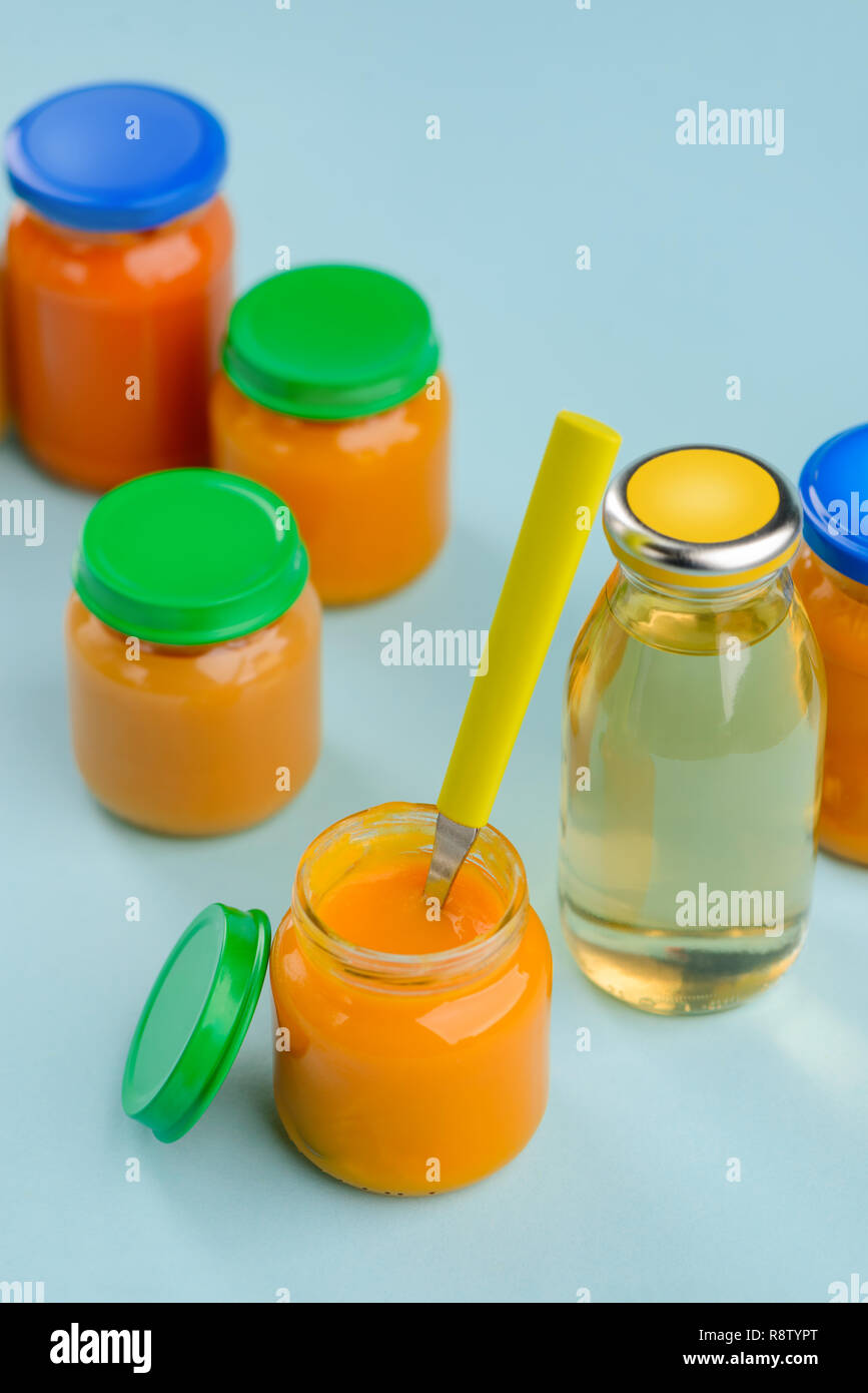 Vegetable puree in spoon hi-res stock photography and images - Alamy