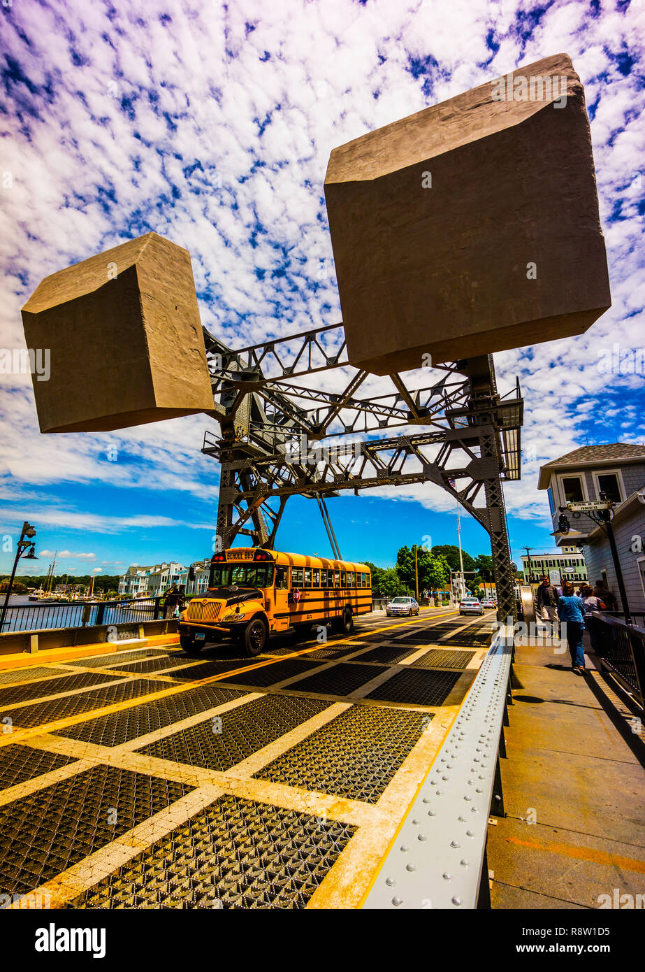 Mystic River Bascule Bridge Mystic, Connecticut, USA Stock Photo - Alamy