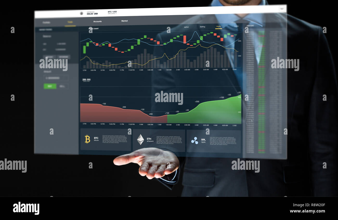Cryptocurrency screen hi-res stock photography and images - Alamy