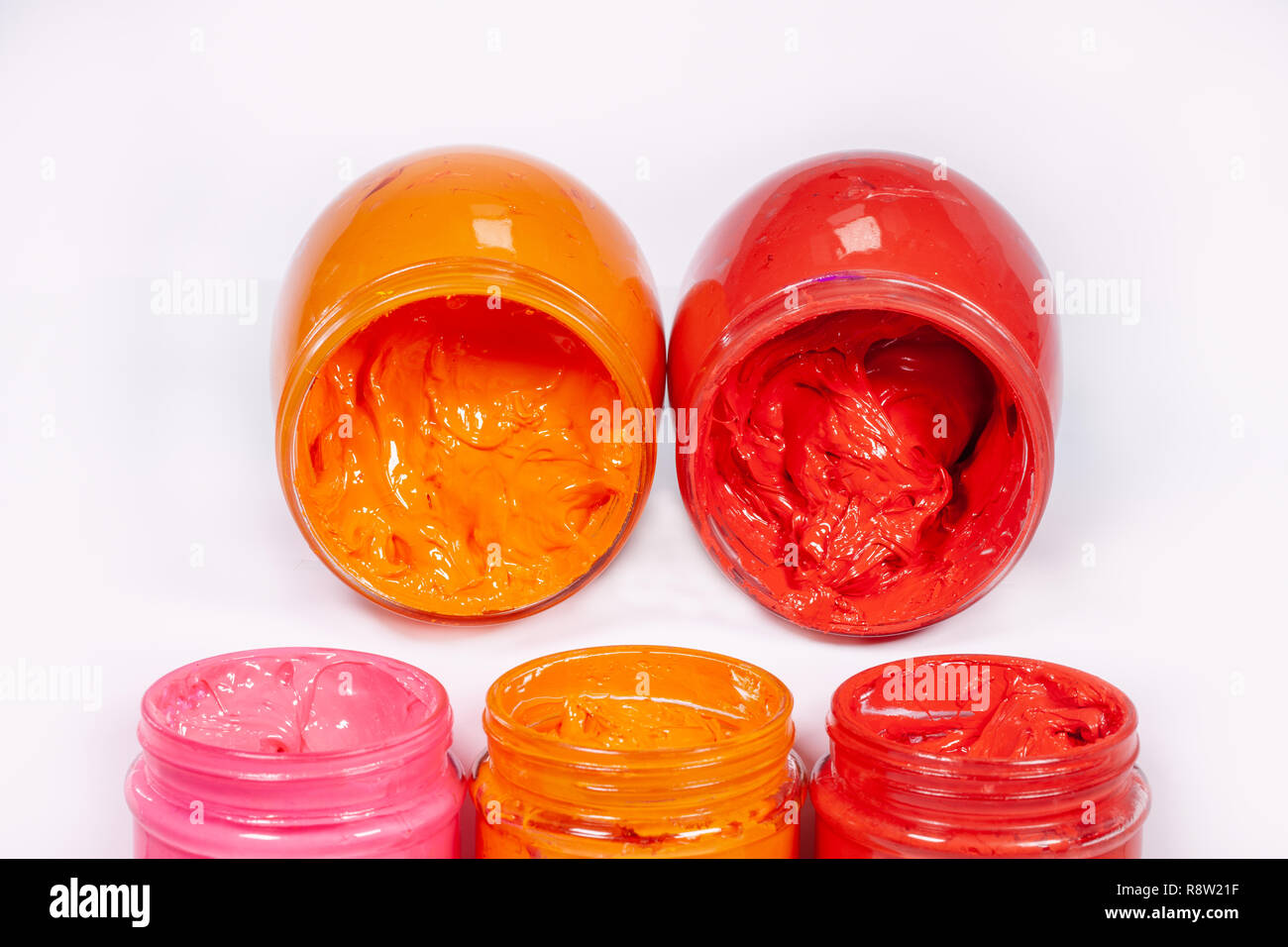 hot tone color of printing screen ink in white background Stock Photo ...