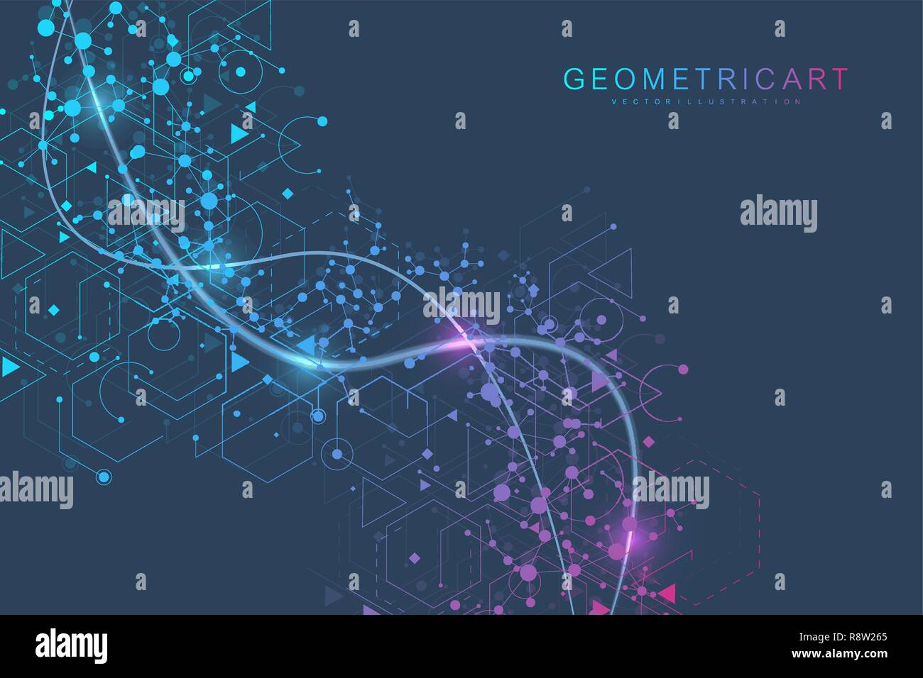 Big Data Visualization Background. Modern futuristic virtual abstract ...