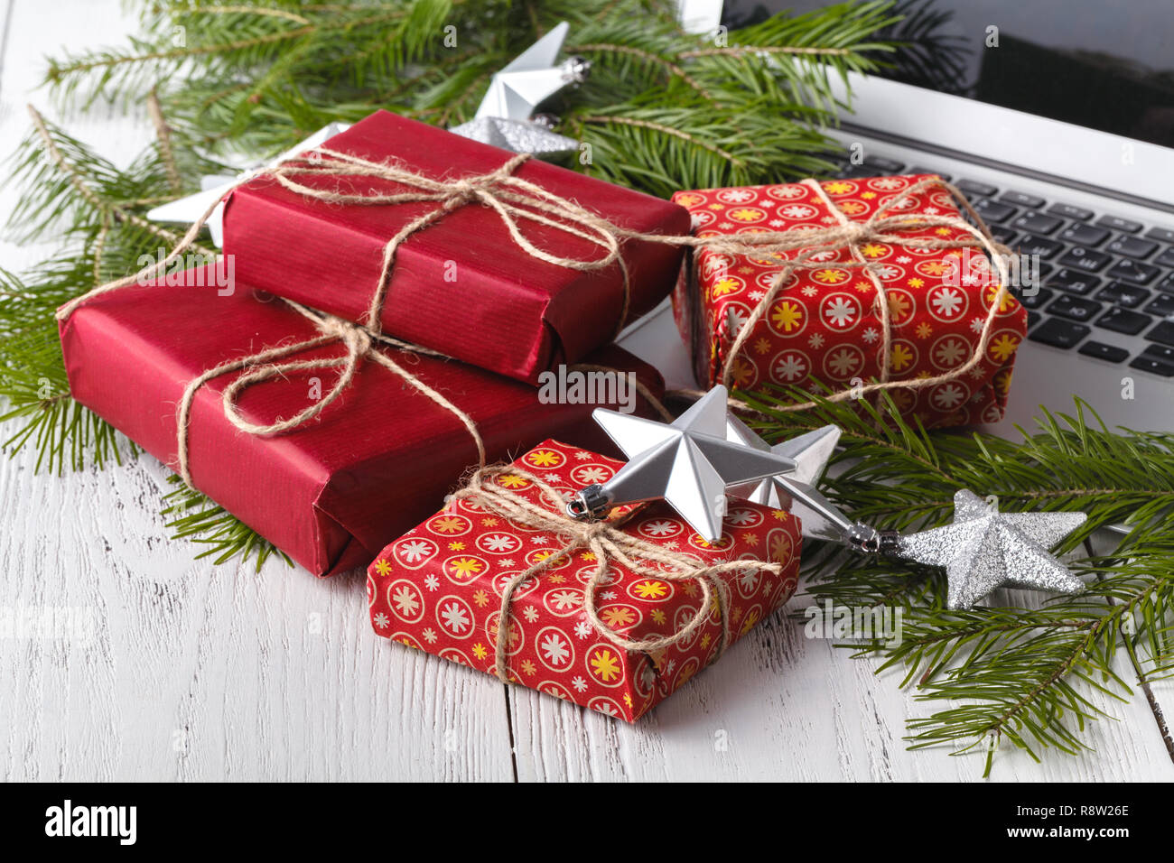 Secret Santa surprises. Christmas celebration in the office Stock Photo ...