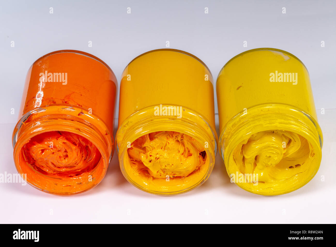 light yellow orange and yellow are warm tone color of printing screen ...