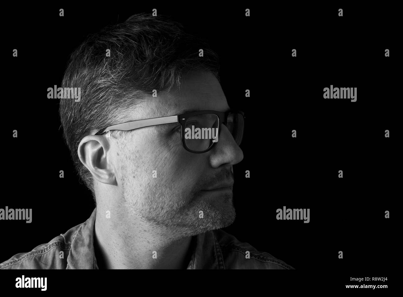 Head profile portrait adult Black and White Stock Photos & Images - Alamy