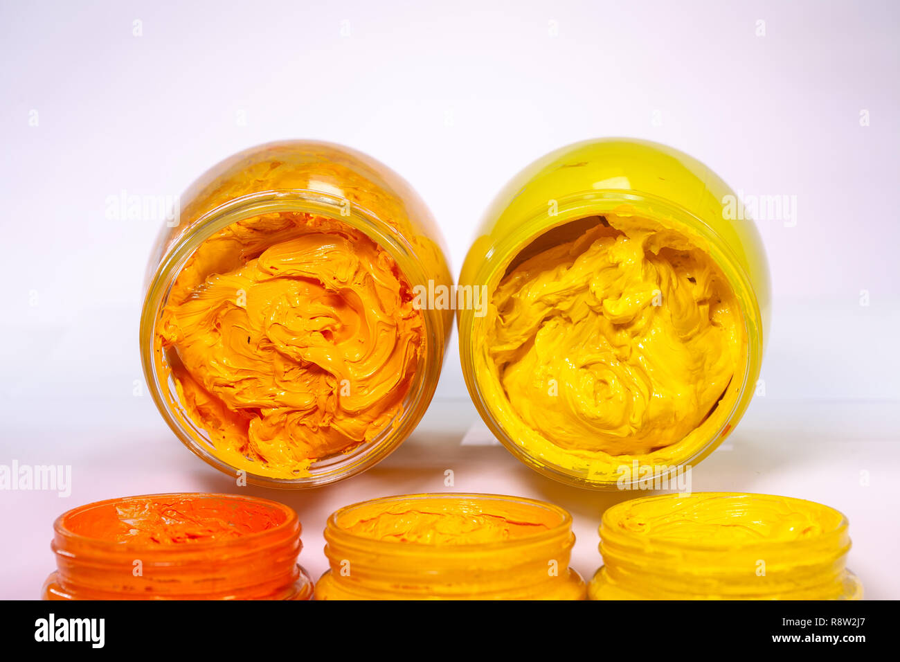 light yellow orange and yellow are warm tone color of printing screen ...