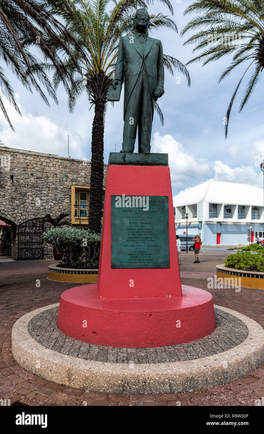 Statue Memorial to Dr. Efrain Jonckheer at Rif Fort Willemstad Curacao ...