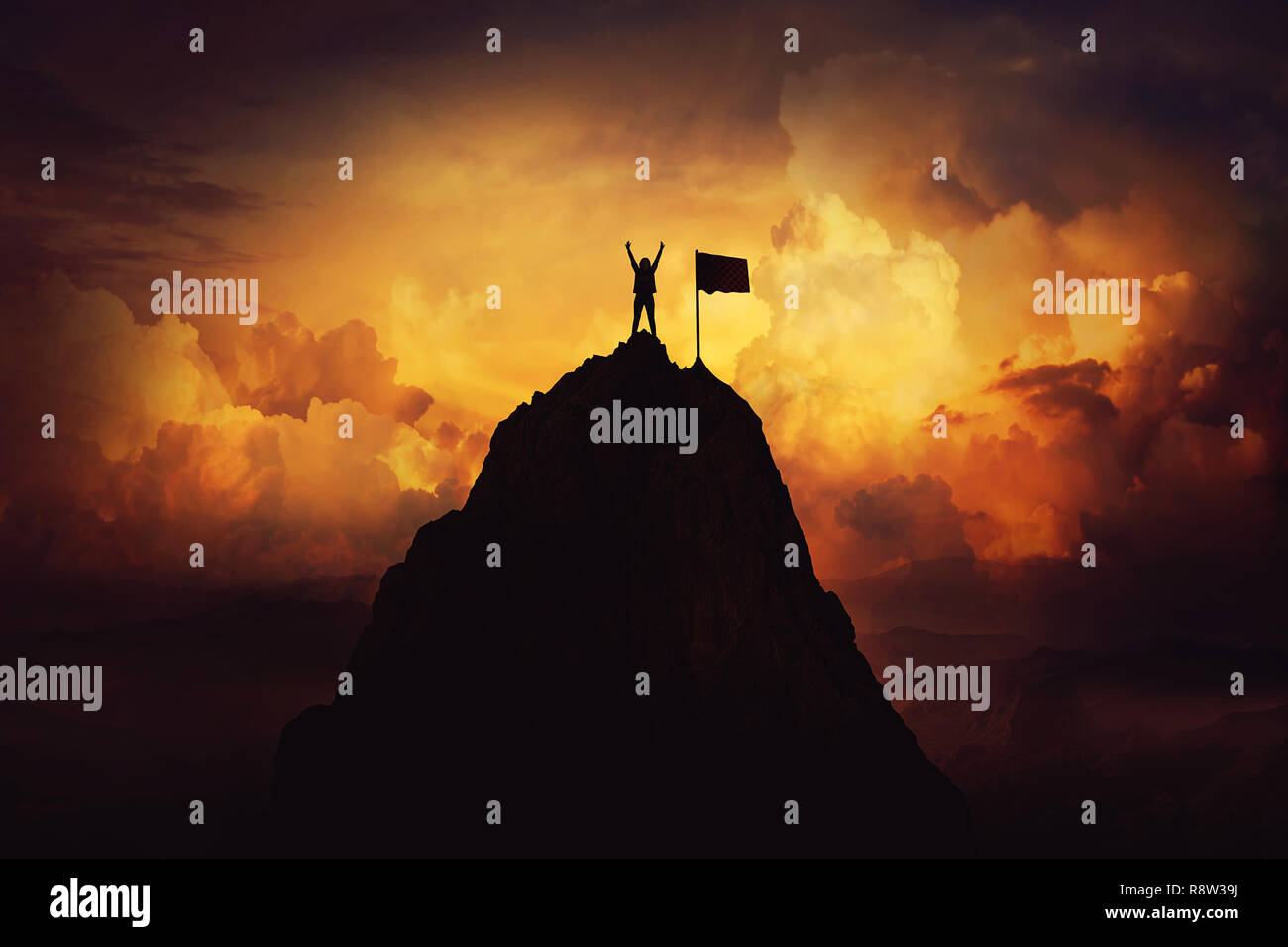 Woman raise hands up hi-res stock photography and images - Alamy