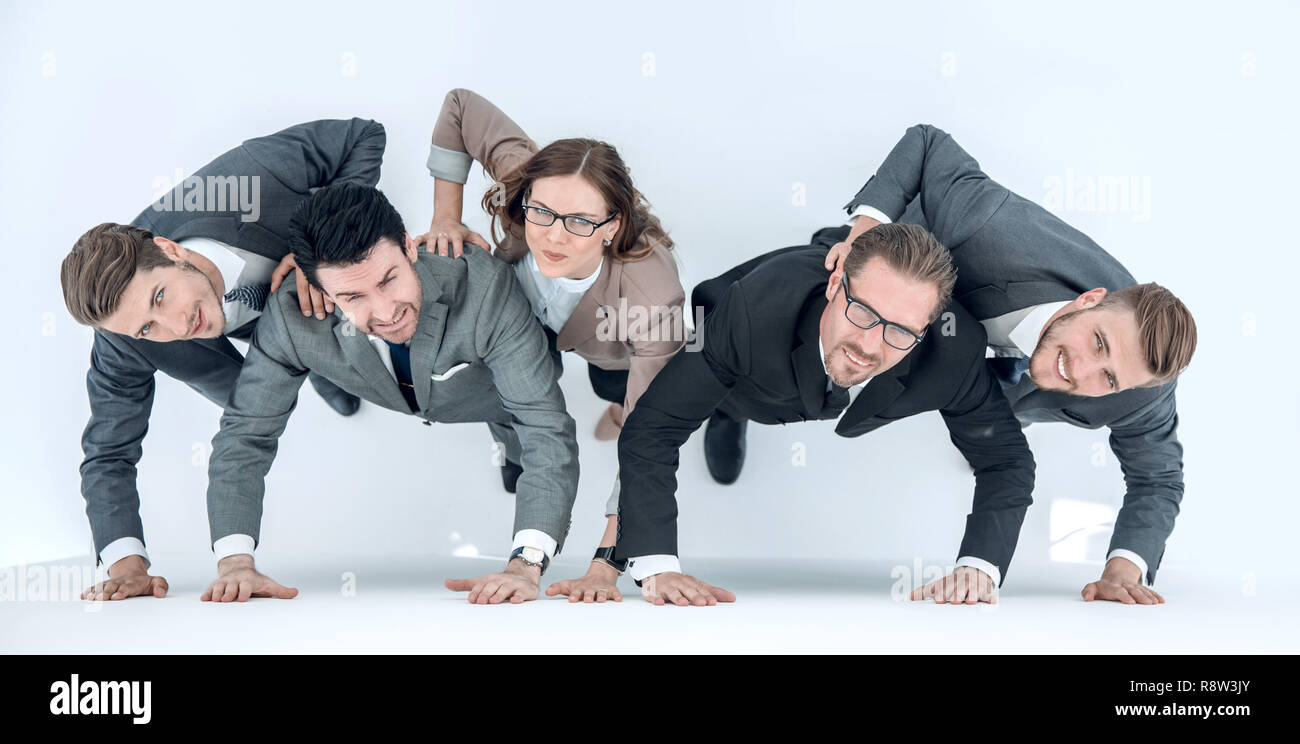 two business teams at the starting position Stock Photo - Alamy