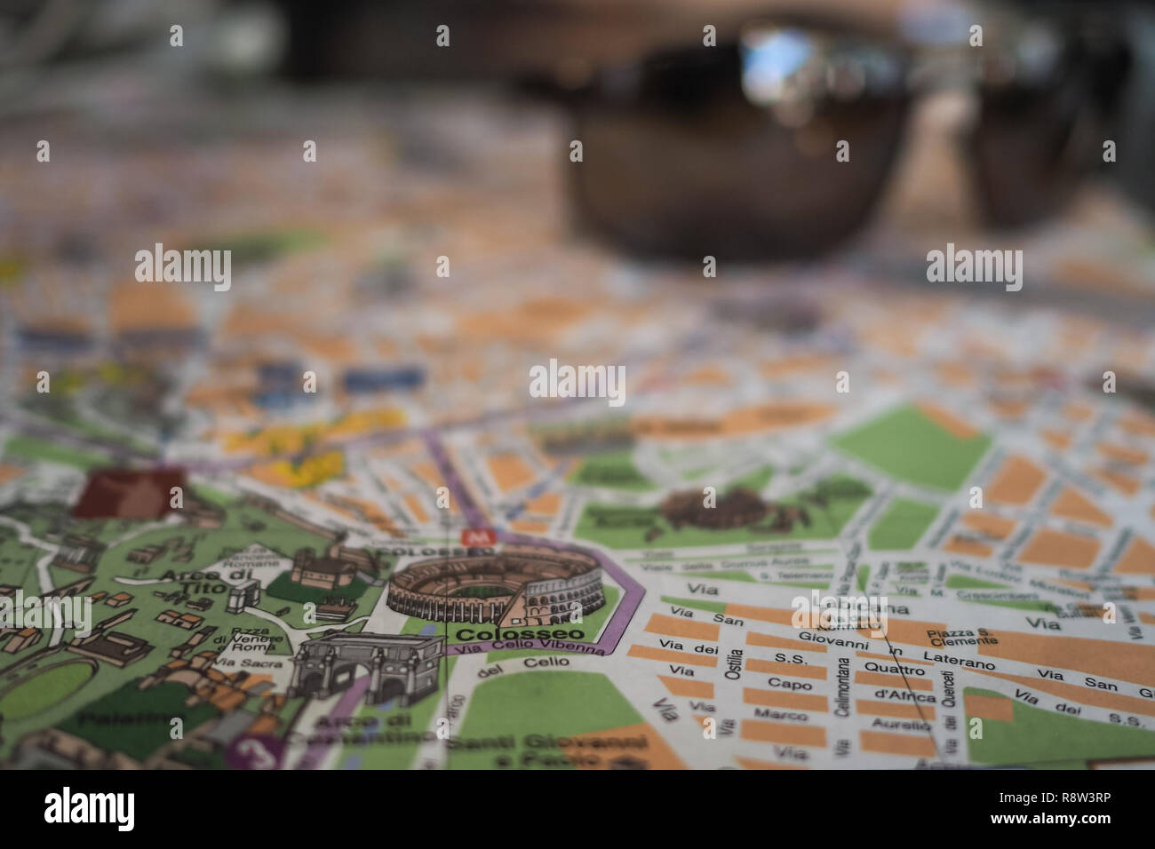 Colosseum tourist map hi-res stock photography and images - Alamy