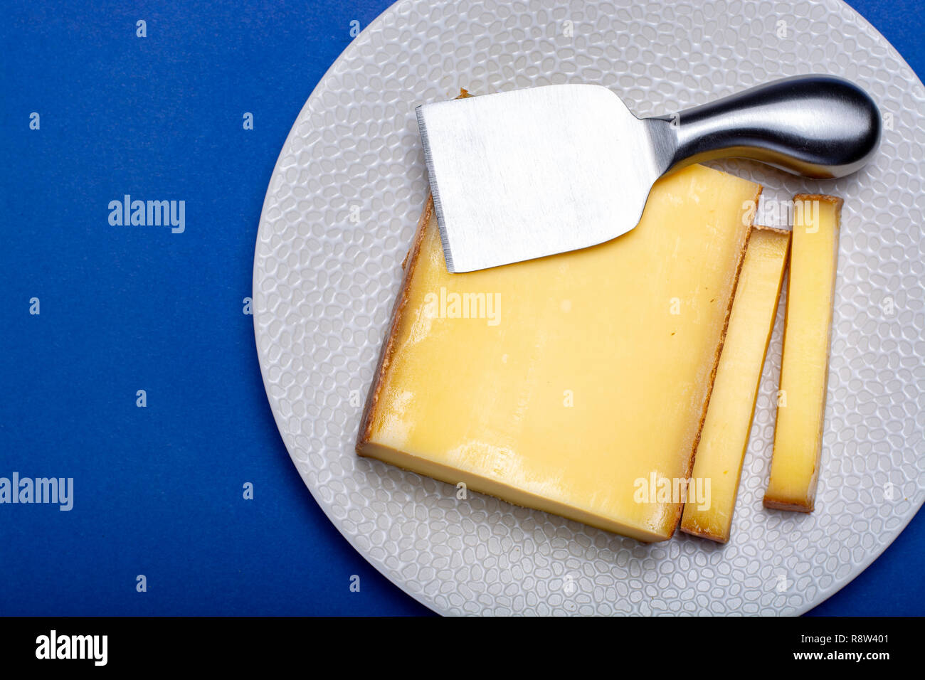 Piece of aged Comte or Gruyere de Comte, AOC French cheese made from ...