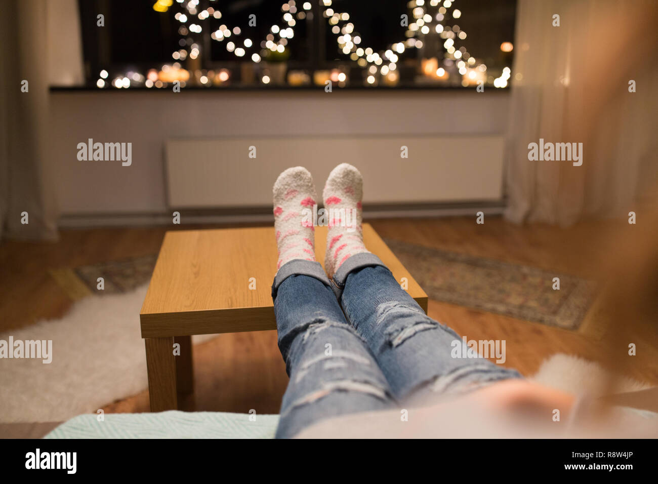 Christmas feet up hi-res stock photography and images - Alamy