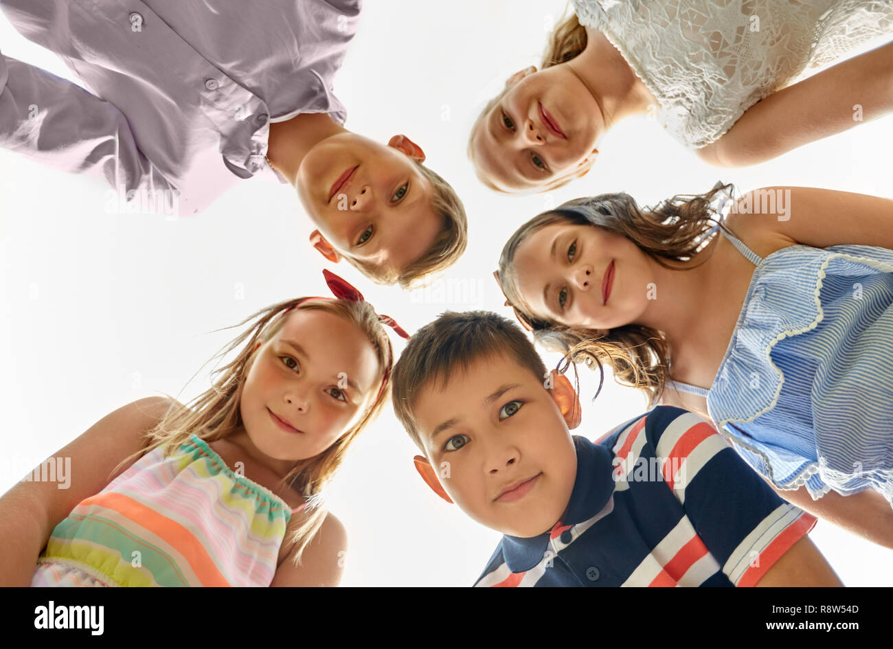 group of happy children in circle Stock Photo - Alamy