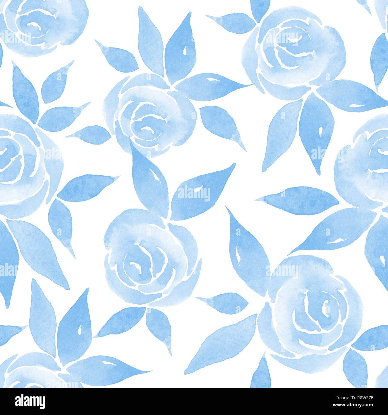 Watercolor illustration delicate blue hi-res stock photography and ...