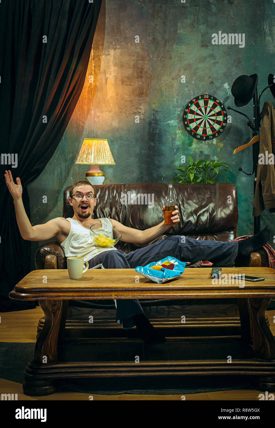 Nervous football fan hi-res stock photography and images - Alamy