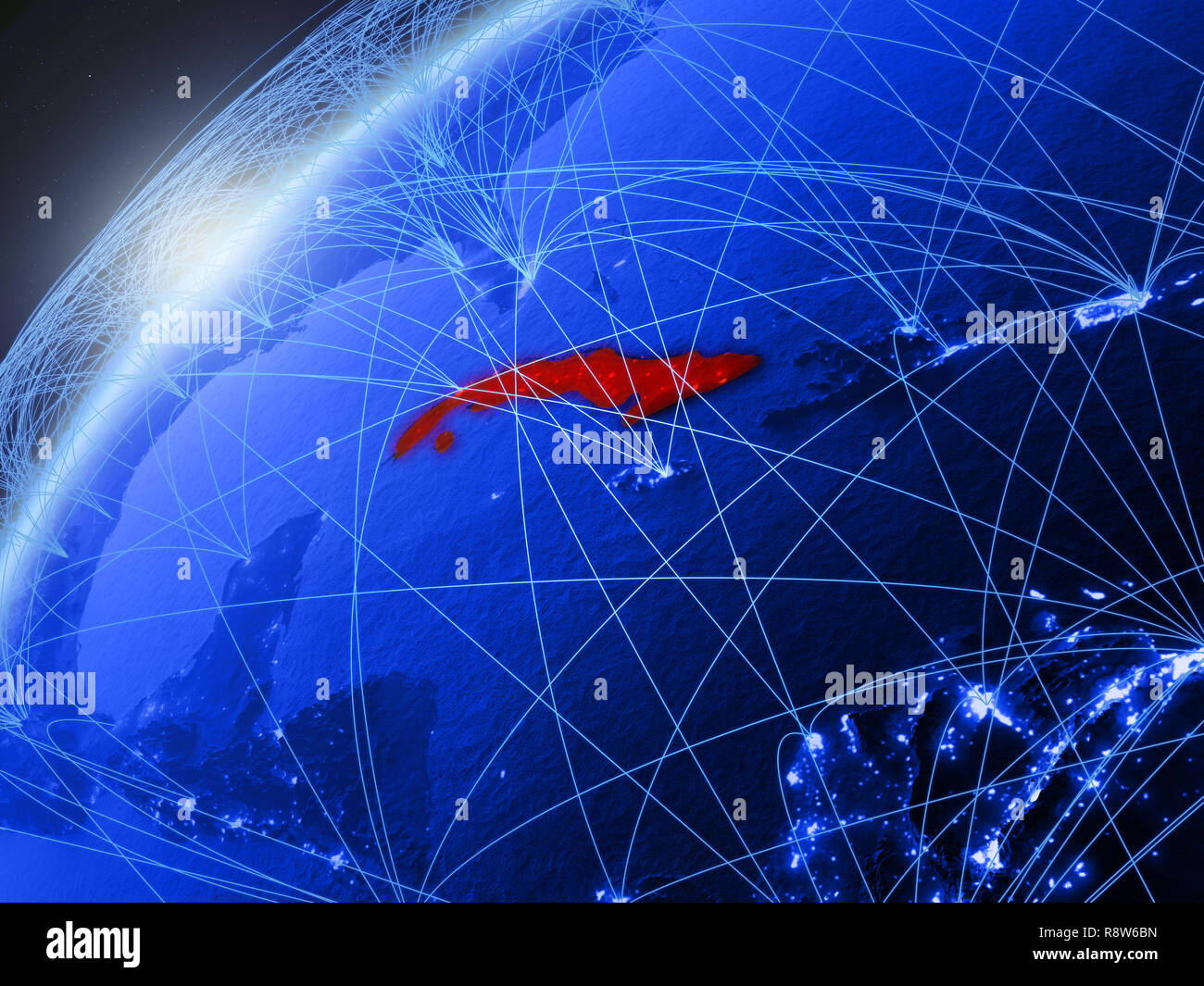 Cuba on model of green planet Earth with international networks ...