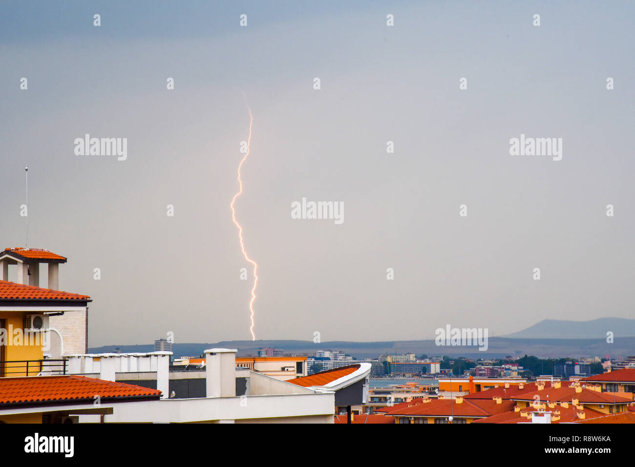 Blue lightning bolt hi-res stock photography and images - Alamy