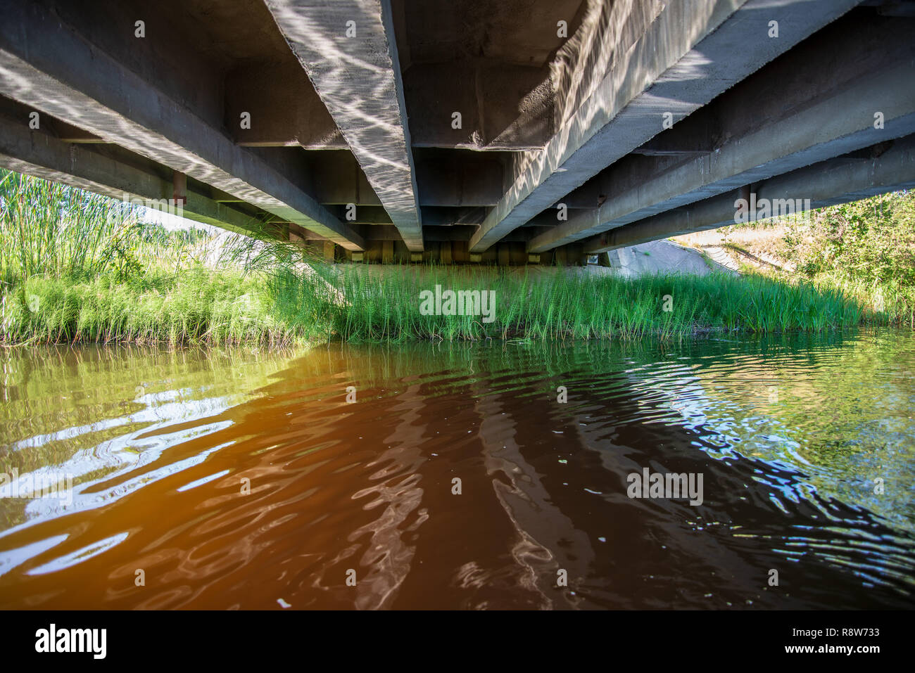 old rusty metal bridge in port. pier in the sea Stock Photo - Alamy