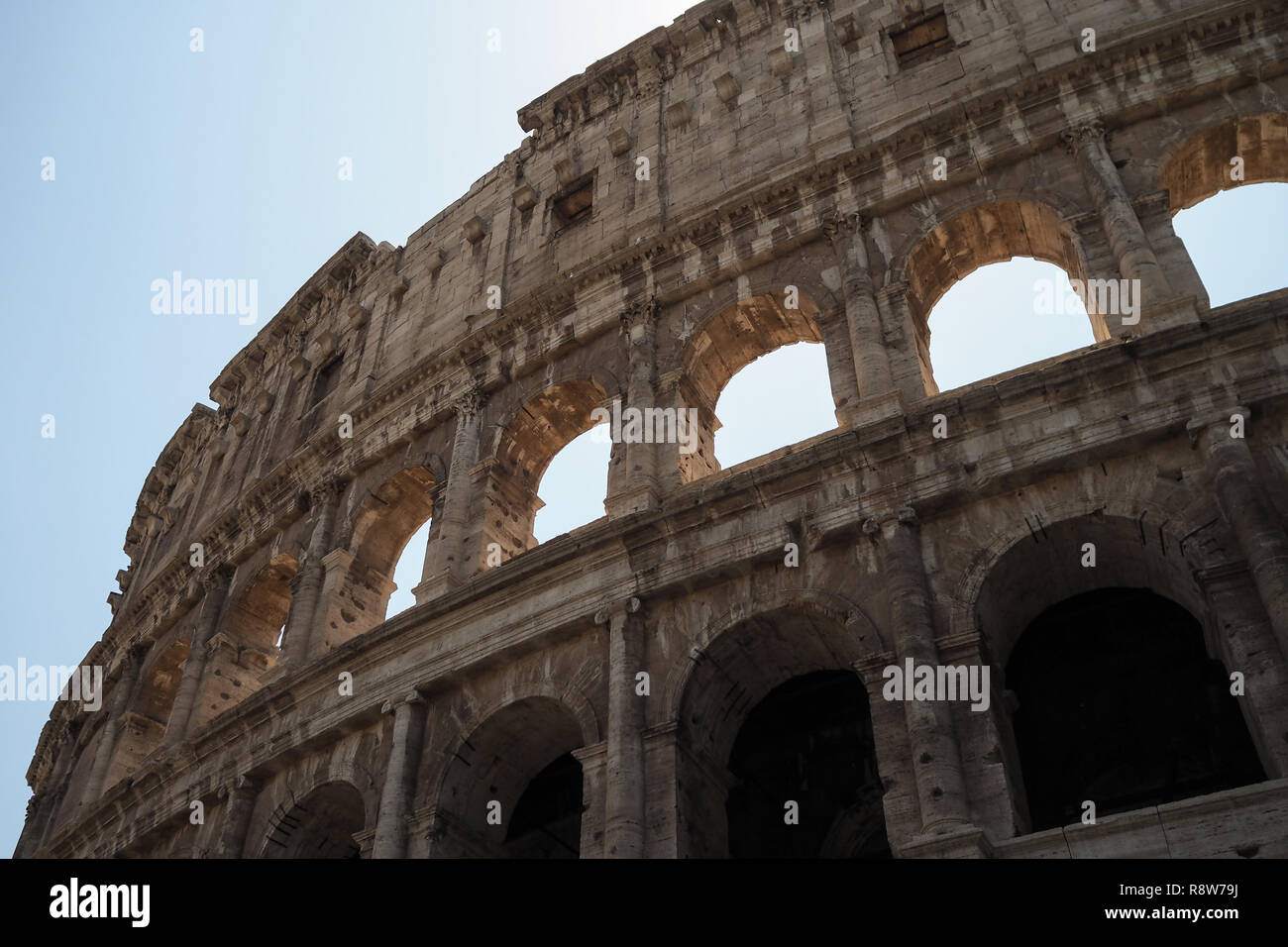 View of the Colosseum in shadow, Rome, ITaly Stock Photo - Alamy
