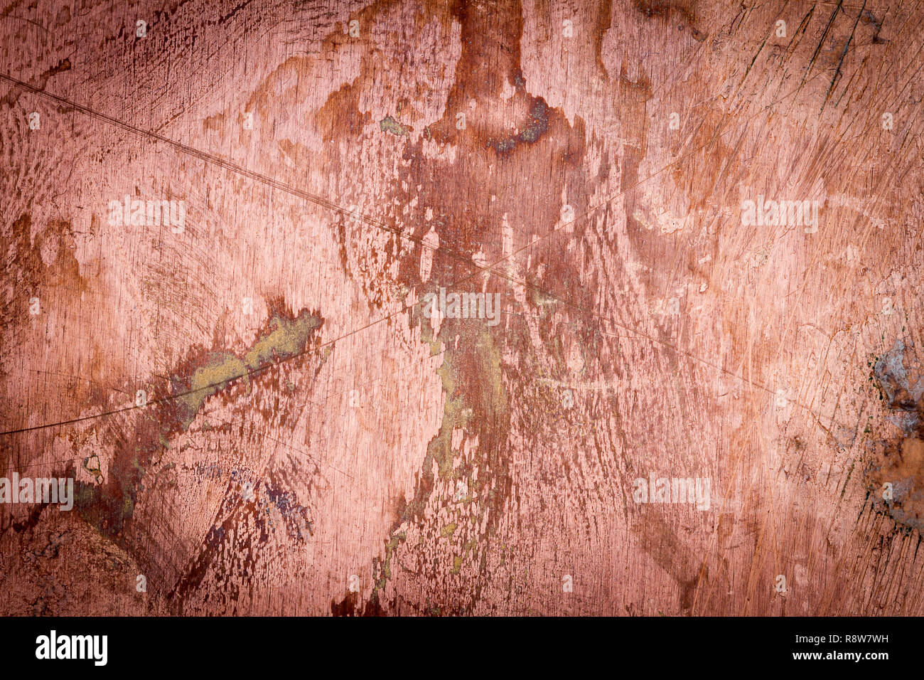 Scratched dirty dusty copper plate texture, old metal background ...