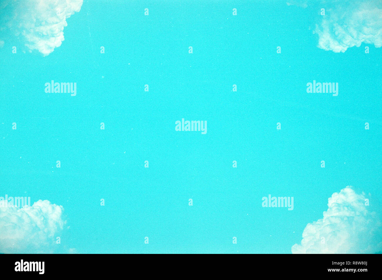 Blue sky and clouds on vintage film texture. Multiple exposure.Vintage ...